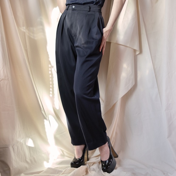 Yves Saint Laurent | Pants & Jumpsuits | Yves Saint Laurent 9s Navy ...
